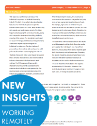 Work Personality Index® Select Report - Psychometrics Canada