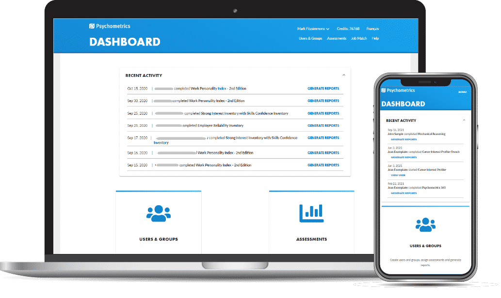 Online Testing - Psychometrics Canada